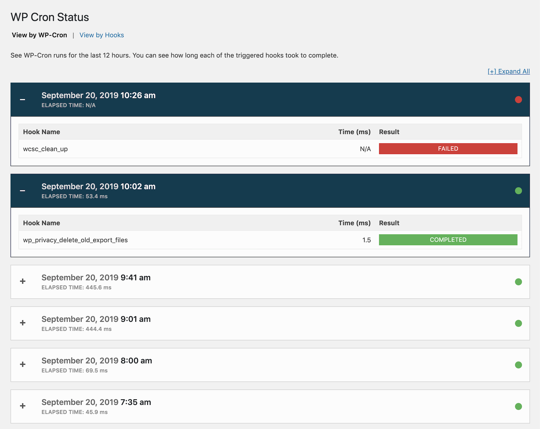 WP-Cron Status Checker - Webhead